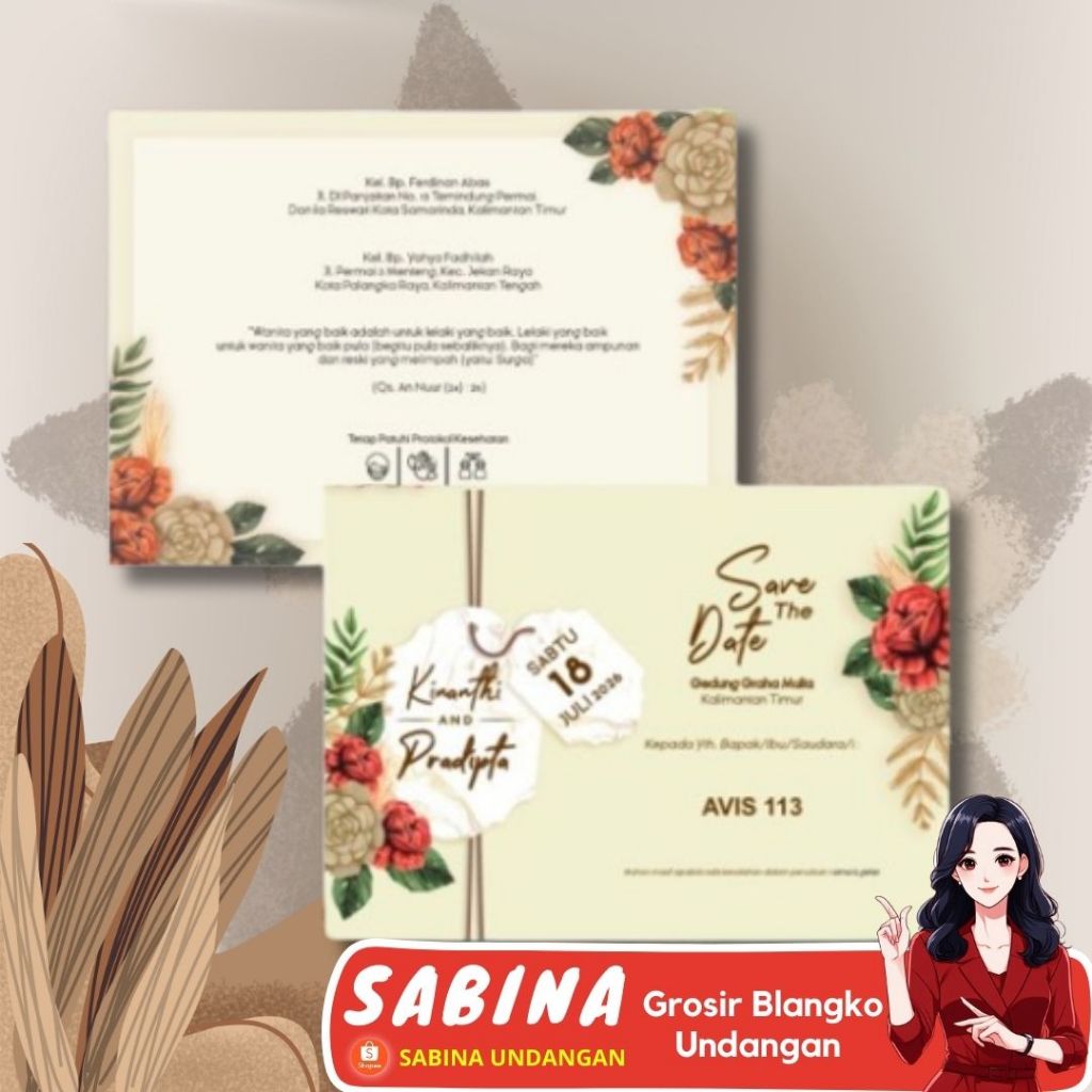 Jual BLANGKO UNDANGAN AVIS 113 | SABINA UNDANGAN FREE KATALOG DAN FILE ...