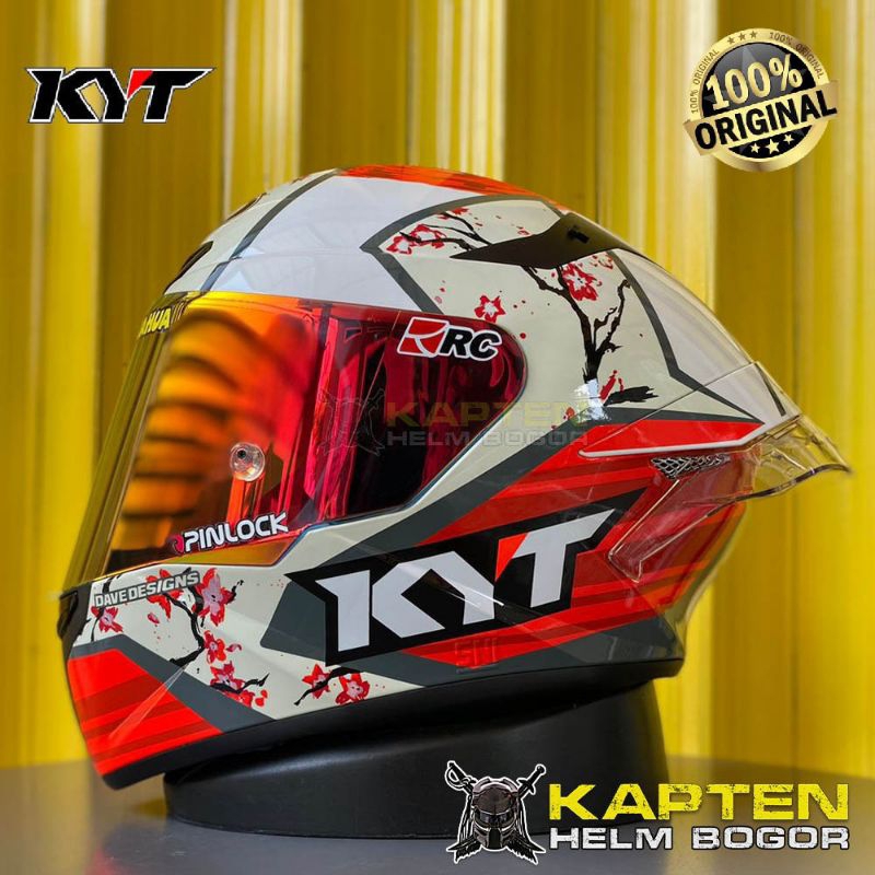 Jual Helm KYT TT Course Vaxi Sakura Paket Ganteng Original | Shopee Indonesia