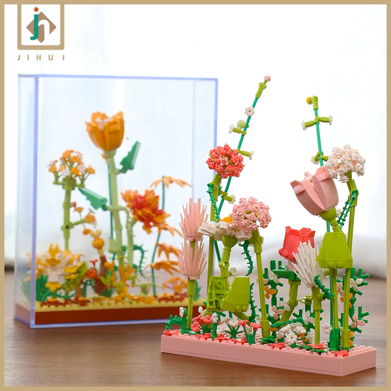 Jual JIHUI Bricks Bunga / Bunga Buket Nano Block / Bangunan Balok Bunga ...