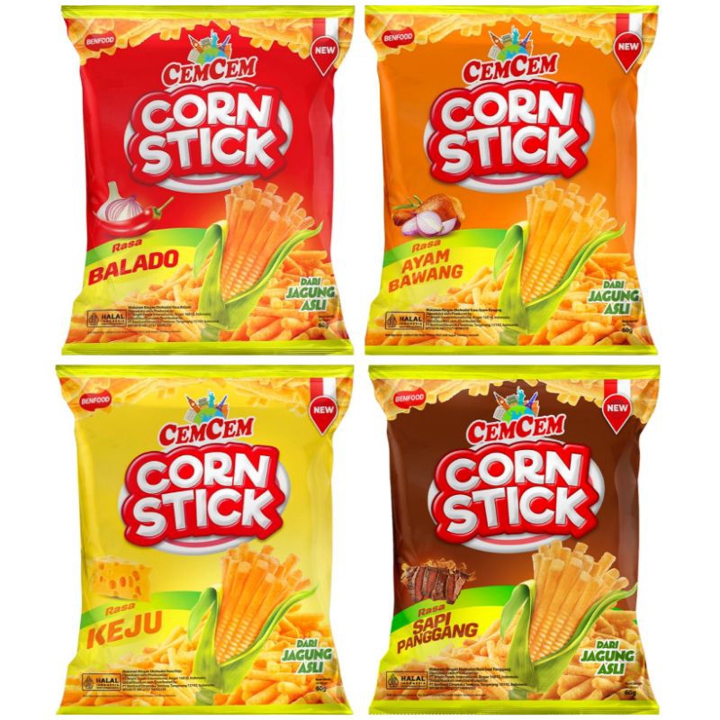 Jual CEMCEM Baru Stick Rasa Balado Ayam Bawang keju corn bbq cem cem | Shopee Indonesia