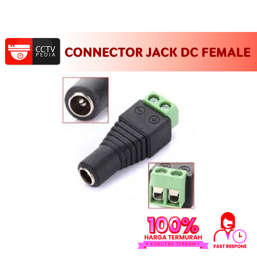 Jual Connector Jack DC FEMALE Power CCTV | Shopee Indonesia