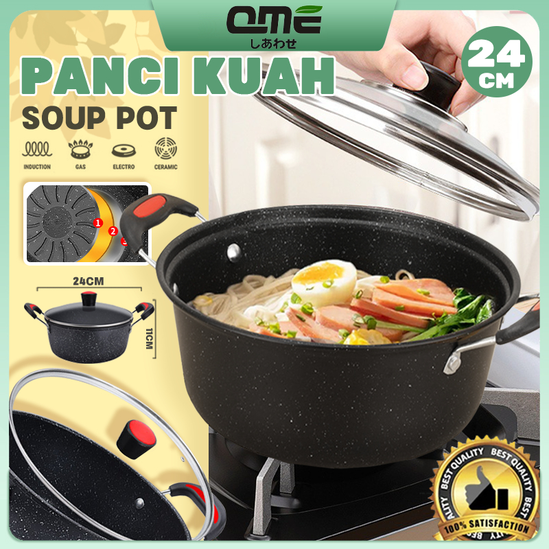Jual PANCI KUAH ENAMEL 24CM / PANCI KUAH A073 / PANCI SUP ANTI LENGKET ...