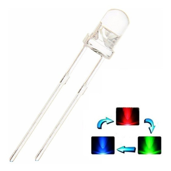 Jual LED RGB 5MM SLOW BLINK 2PIN LED DISCO KEDIP LAMBAT WATER CLEAR LED ...