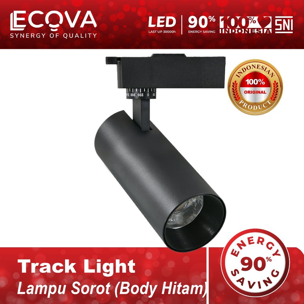 Jual ECOVA Lampu LED Track Light Spoot Light 30W 30 WATT Terang ...