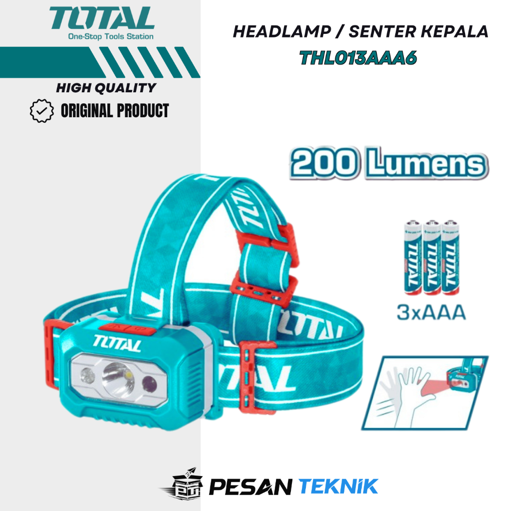 Jual Senter Kepala Lampu Kepala Headlamp TOTAL THL013AAA6 | Shopee ...