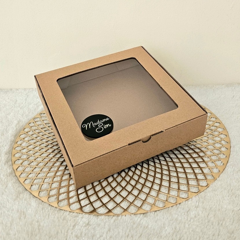 Jual BOX PIZZA - KOTAK BROWNIES - DUS COOKIES 20x20x5 - JENDELA (ISI ...