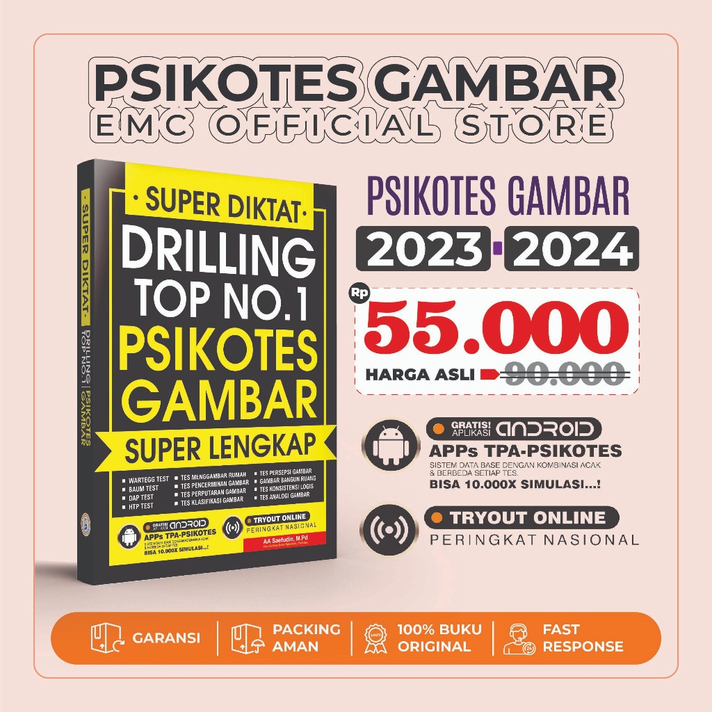 Jual EMC Super Diktat Drilling Top No. 1 Psikotes Gambar | Shopee Indonesia
