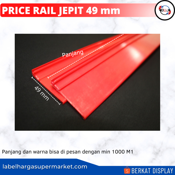 Jual 5 PCS - PRICE TAG - PRICE RAIL - PRICE HOLDER - LABEL HARGA JEPIT ...