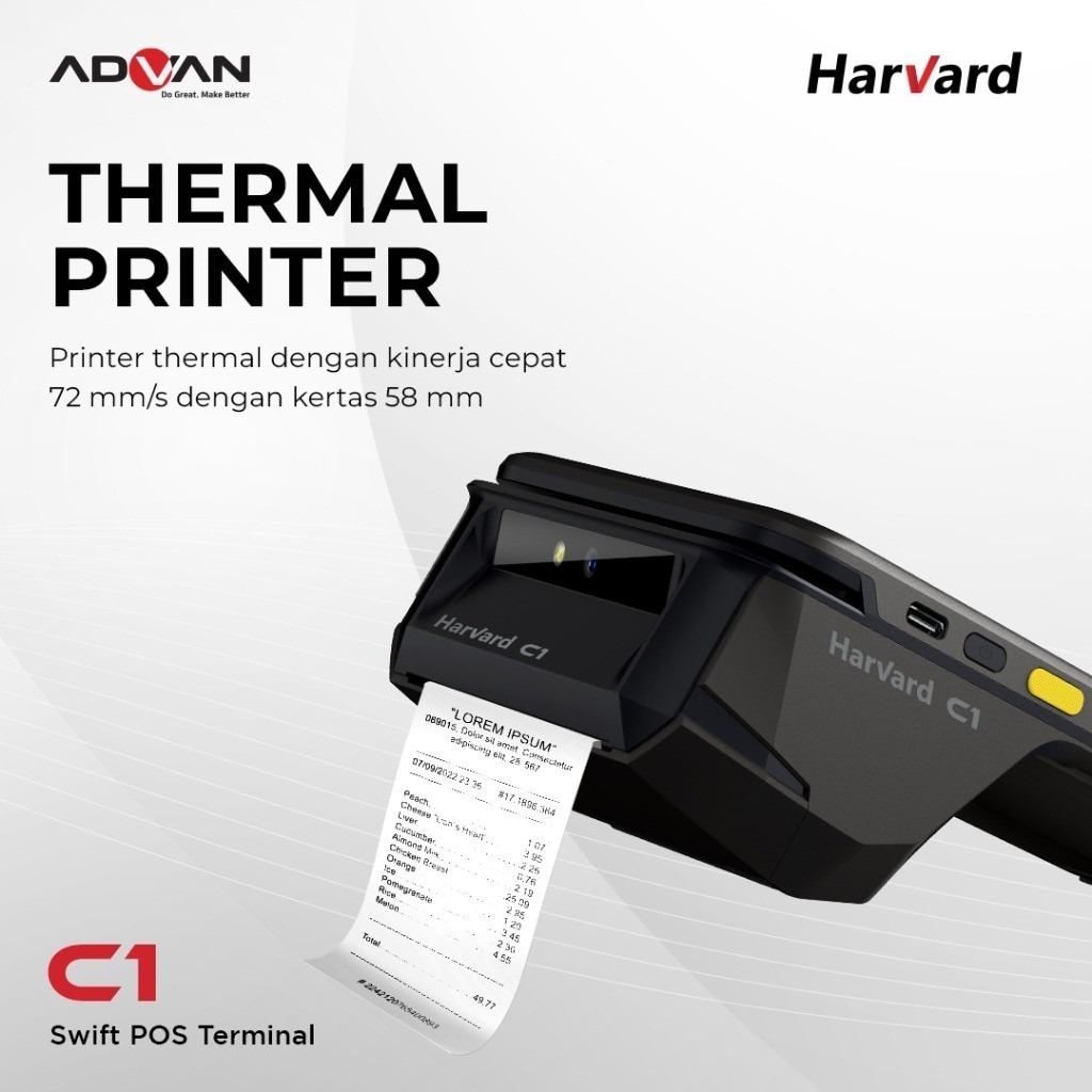 Jual ANDROID POS HARVARD C1 MOBILE ADVAN POSTHERMAL PRINTER (Bluetooth ...
