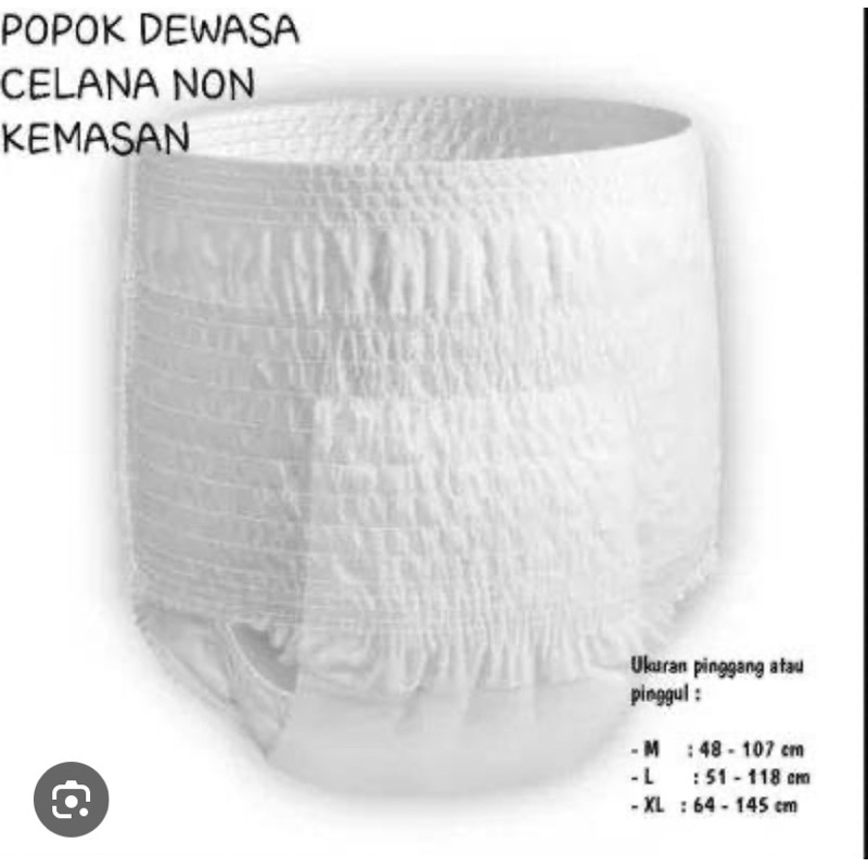 Jual Popok Celana Dewasa Size M, L, XL Isi 10 Pcs / Popok Lansia Murah | Shopee Indonesia