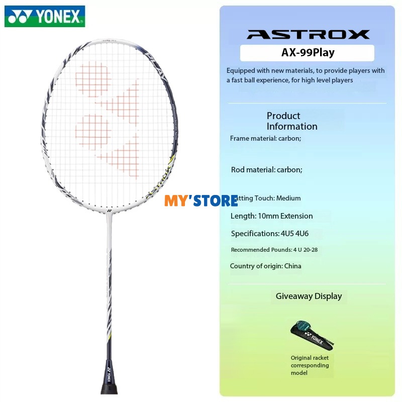 Jual Raket Badminton Yonex Astrox 99 Play White Tiger Sunshine Red ...
