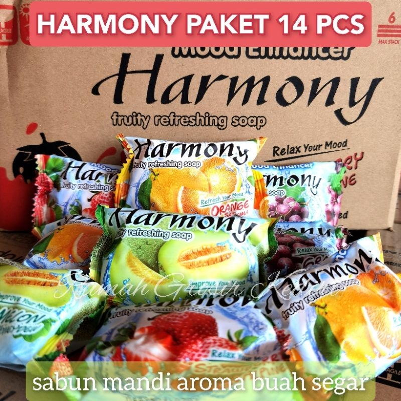 Jual Harmony Sabun Batang Aroma Buah (PAKET 14 PCS) | Shopee Indonesia