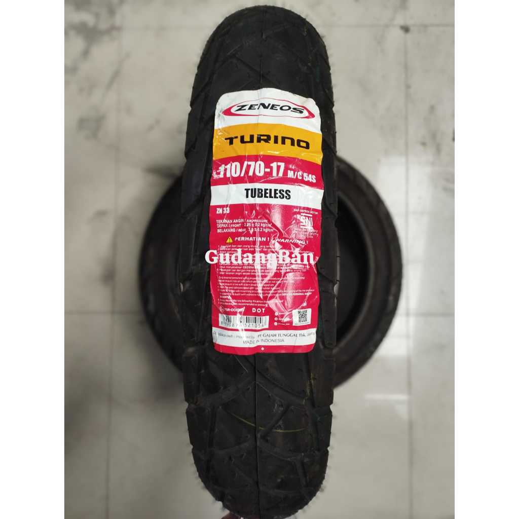 Jual ( RING 17 ) Ban luar Zeneos Turino Uk 110 / 70 - 17 TUBELESS FREE ...