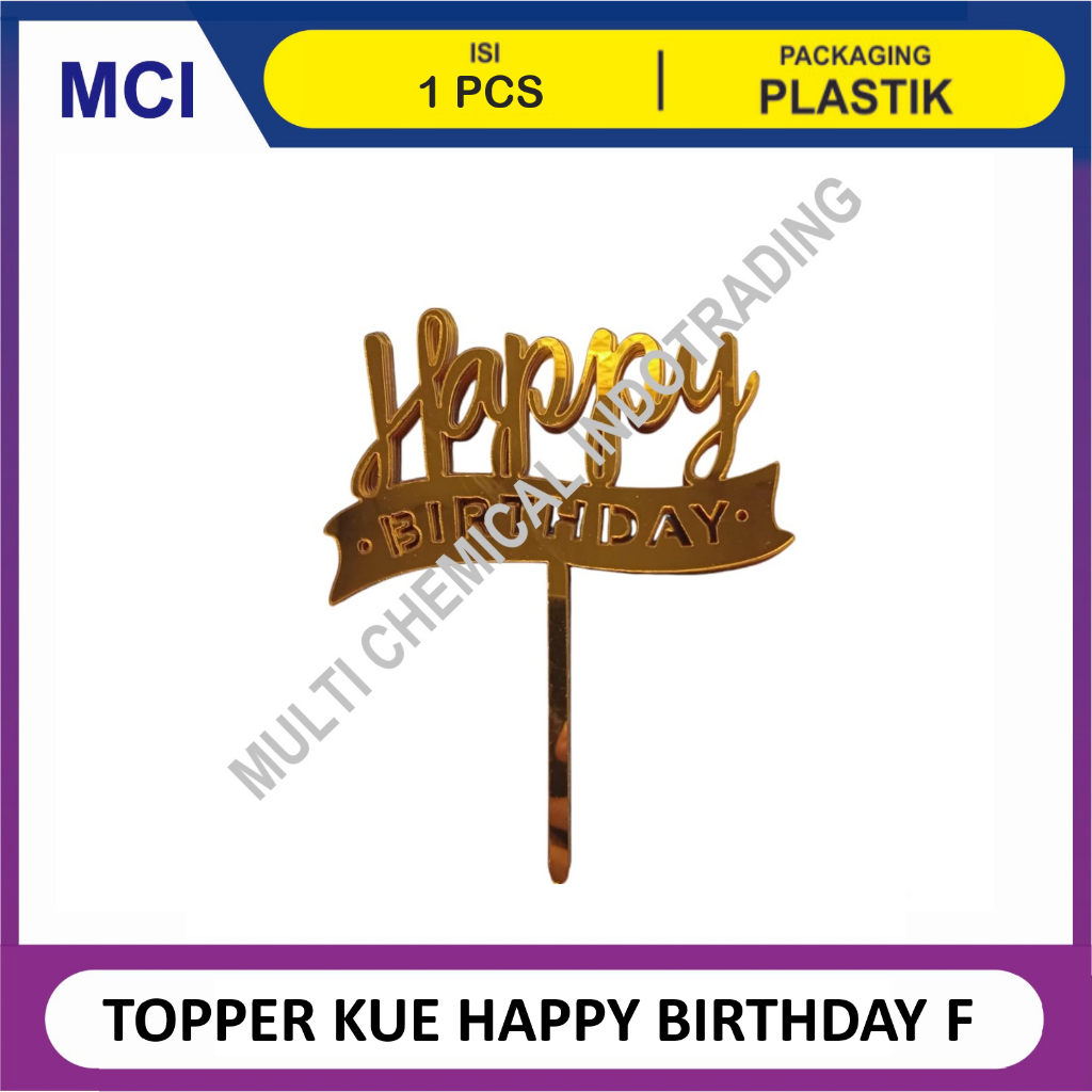 Jual TOPPER KUE HAPPY BIRTHDAY AKRILIC CAKE TOPPER ACRYLIC | Shopee ...