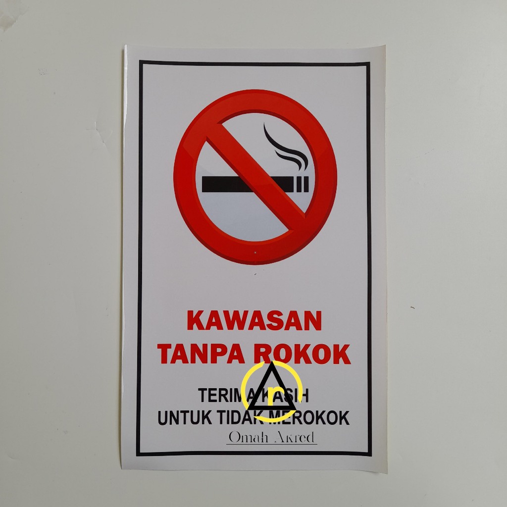 Jual Poster Kawasan Tanpa Rokok - No Smoking Area - KTR - Terima Kasih ...