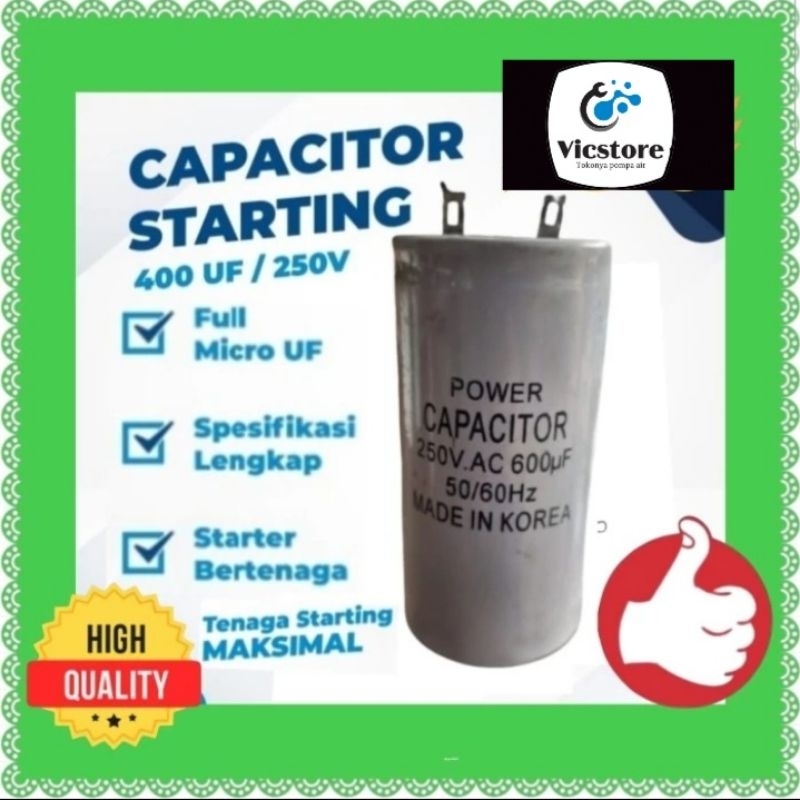 Jual Kapasitor Power 600 uf mfd 250 vac Korea kondensor capasitor ...