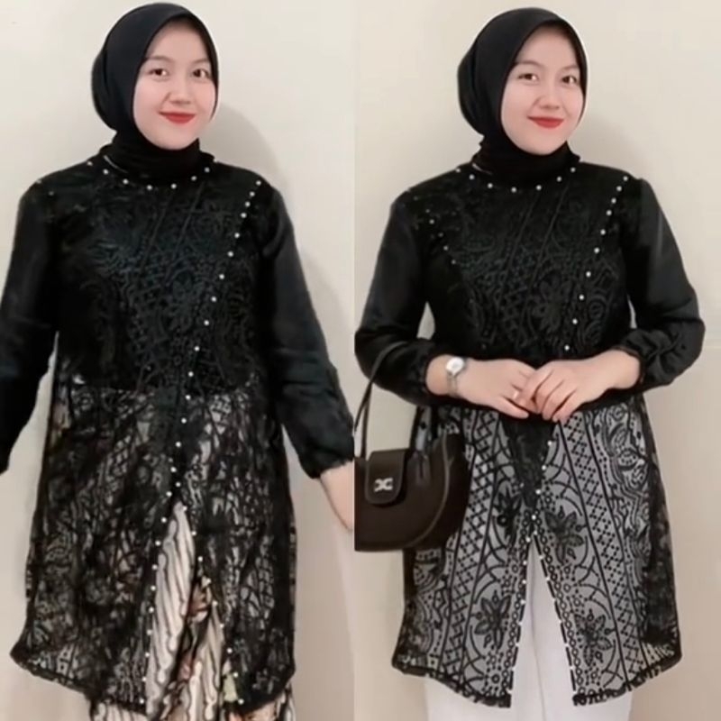 Jual Keyra Outer Brokat Organza Full Payet / Tunik Brokat / Baju Hari ...