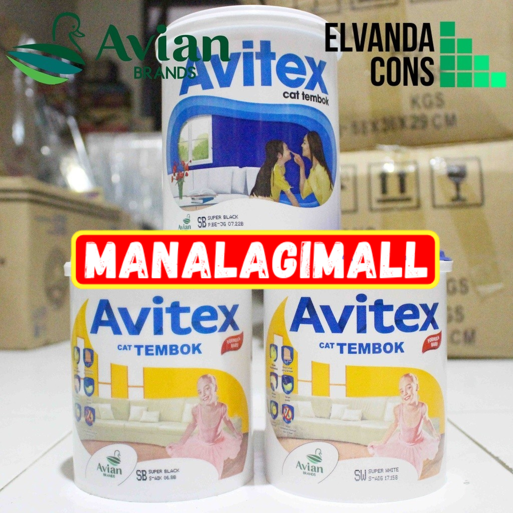 Jual Cat AVITEX 1kg Cat Tembok dan Plafon Gypsum AVITEX 1 kg AVIAN ...