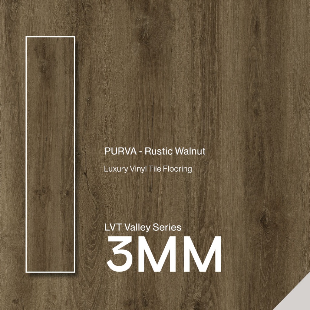 Jual Purva LVT 3 MM Valley Series - Rustic Walnut (LVT Flooring ...