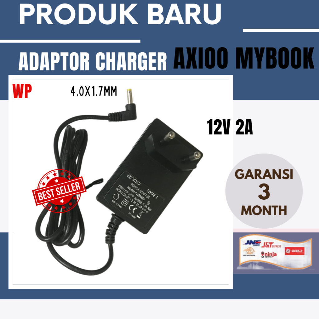 Jual Adaptor Charger Laptop Axioo Mybook HYPE 1, 12V 2A Dc 4.0x1.7mm ...