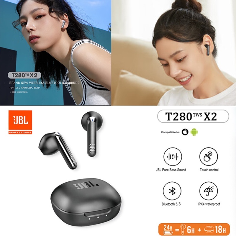 Jual JBL T280TWS X2 TWS Fon telinga Bluetooth JBL Fon telinga Bluetooth Earphone | Shopee Indonesia