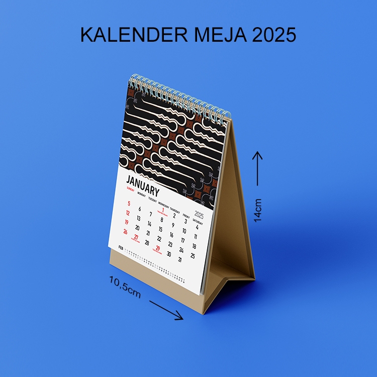 Jual Kalender 2025 Lengkap Kalender Meja Ukuran Kecil Motif Batik #07 ...