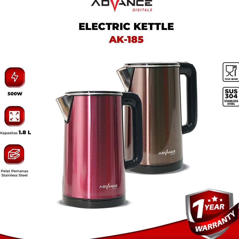 Jual KP8 Teko Listrik Electric Kettle Advance AK185 Kapasitas 18 Liter ...