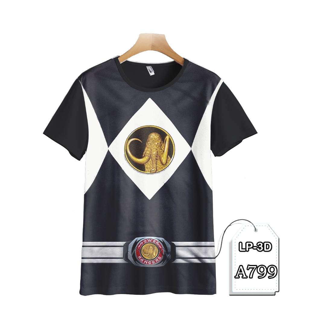 Jual Kaos Power Rangers Black Baju Anak Serial Mighty Morphin Power ...