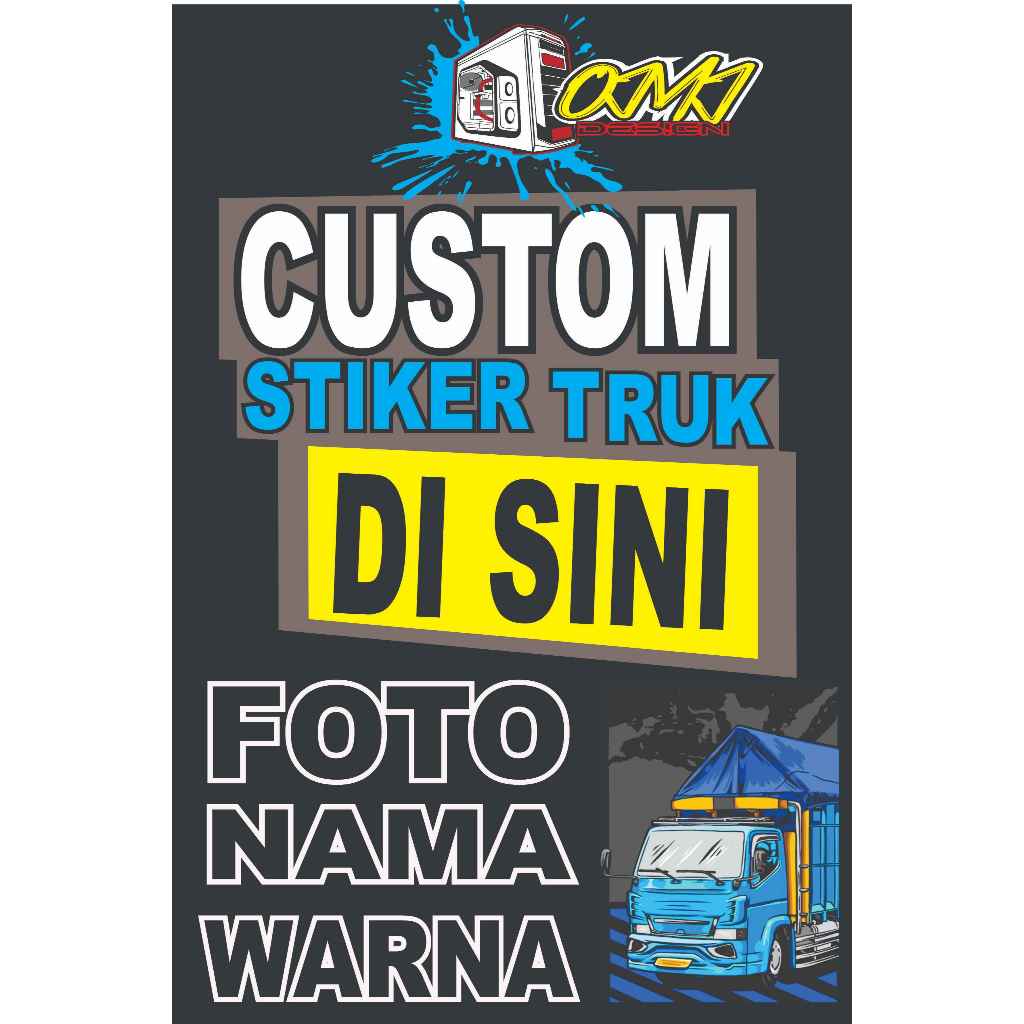 Jual STIKER MINIATUR TRUK custom desain | Shopee Indonesia