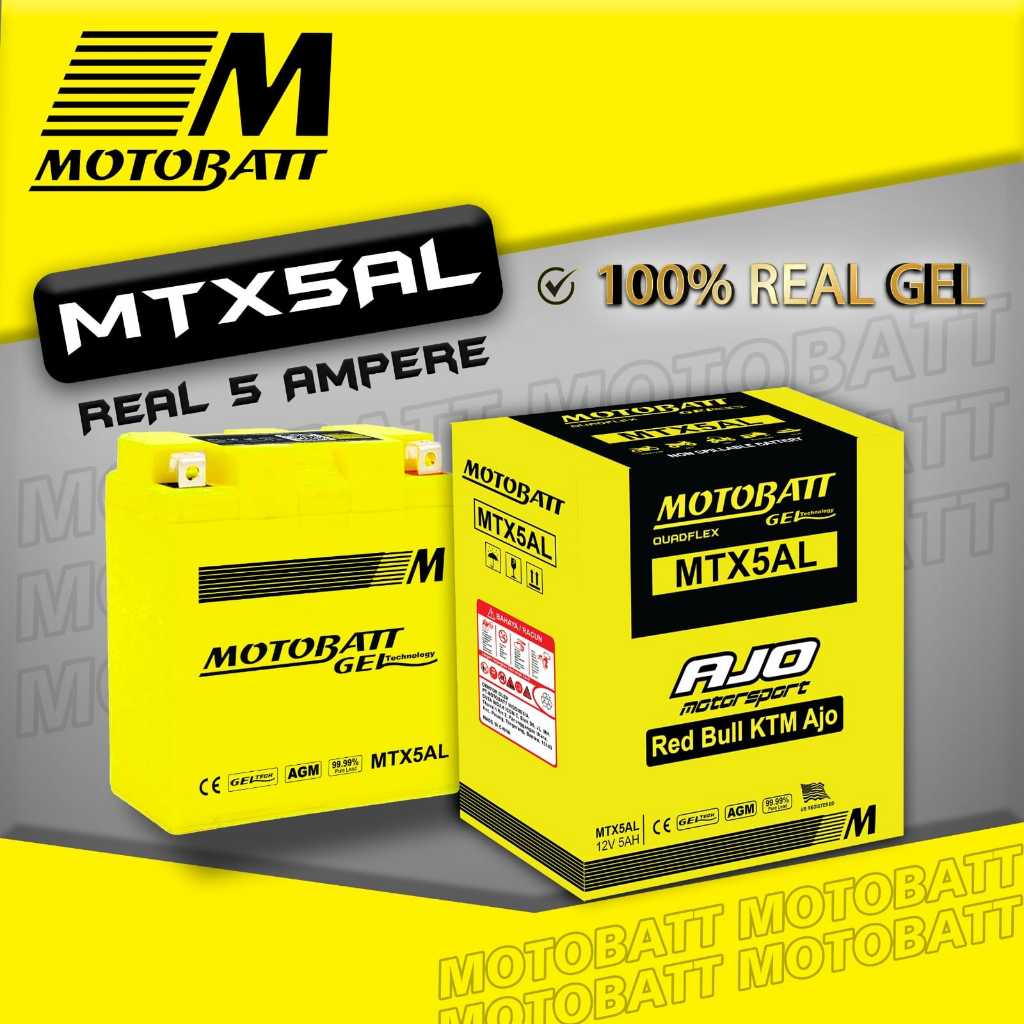 Jual AKI MOTOR MOTOBATT MTX5AL HONDA GRAND / LEGENDA / SUPRA 100 / SUPRA X 110 / SUPRA FIT LAMA ...