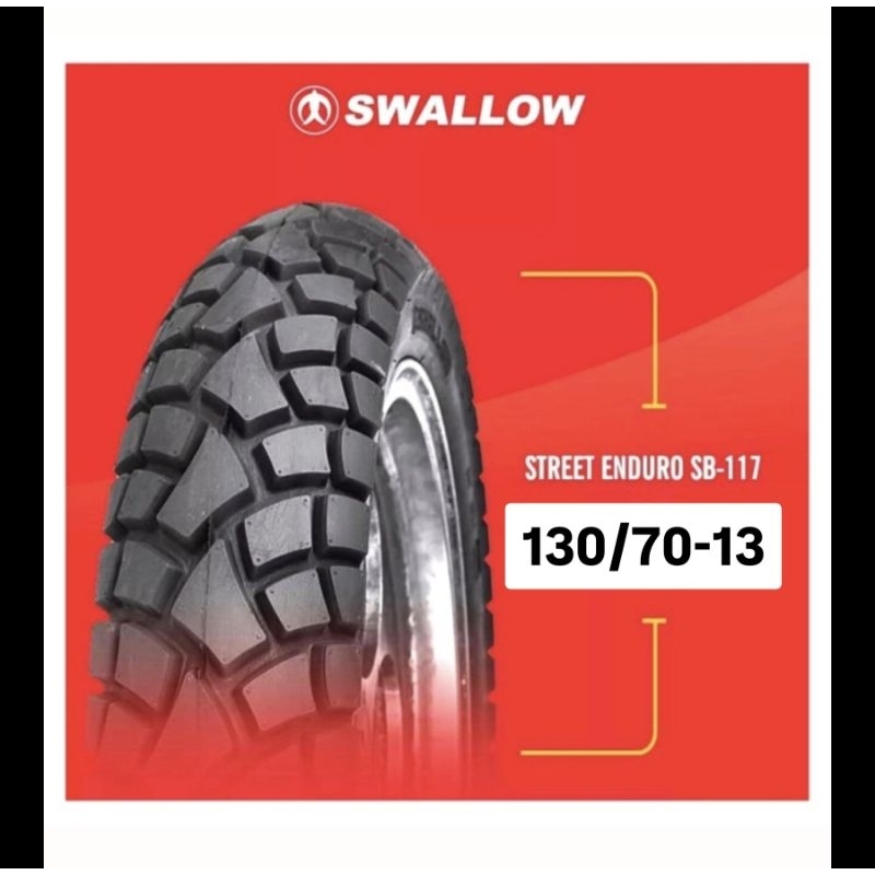Jual BAN LUAR MOTOR SWALLOW STREET ENDURO RING 13 UKURAN 130/70 ...