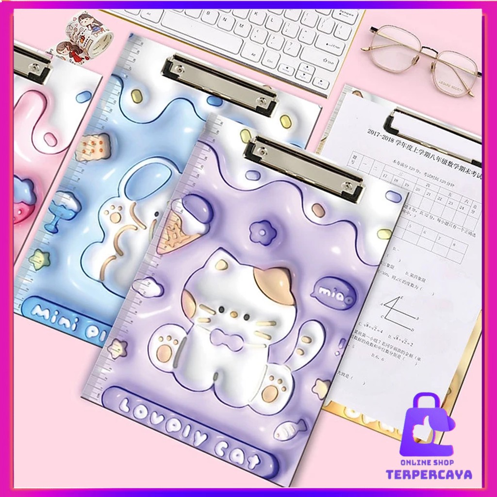 Jual OST Papan Jalan Karakter 3D Motif Kartun Papan Ujian A4 Clipboard ...