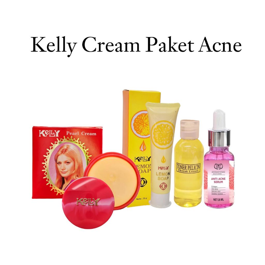 Jual Paket 4in1 Kelly Plus Serum - Pearl Cream 15gr - Lemon Soap 25gr ...