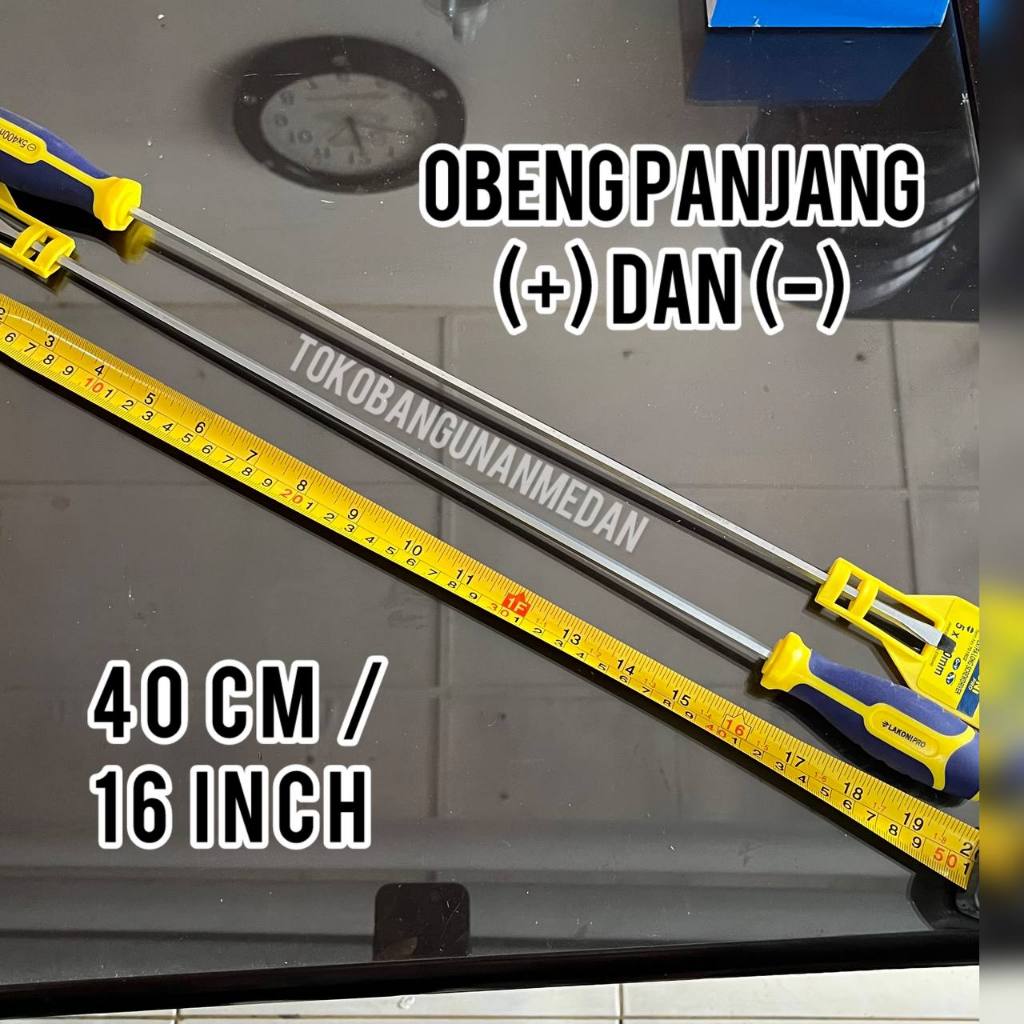 Jual OBENG PANJANG 40 CM MINUS (-) PLUS (+) LAKONI PRO - JETJO TOOLS ...