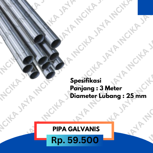 Jual Pipa air / Pipa Galvanis / pipe galvalume 3/4" panjang 3 meter ...