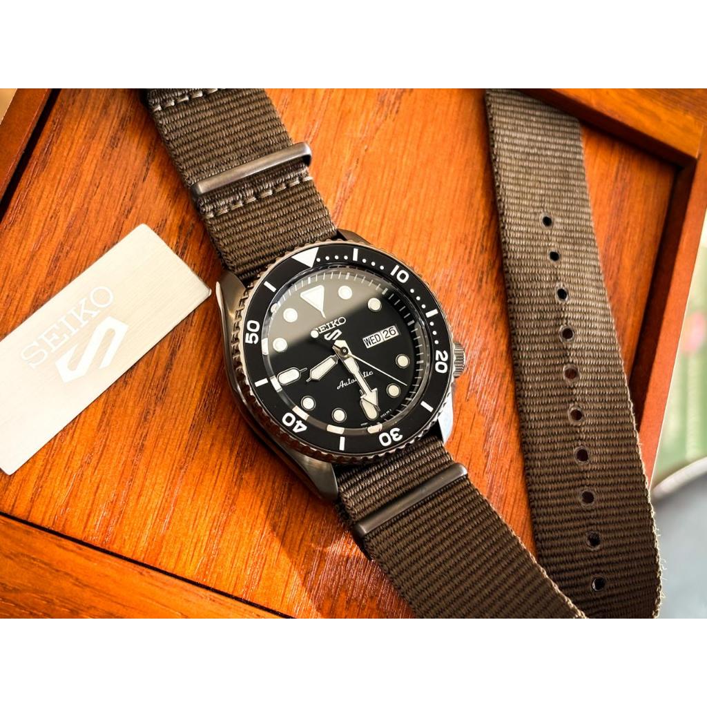 Jual SEIKO 5 SPORTS SRPD65K4 AUTOMATIC BLACK DIAL GREEN NYLON STRAP ...