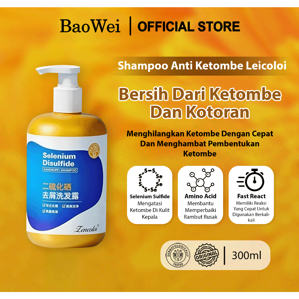 Jual 【ORIGINAL】Sampo anti ketombe Obat ketombe Penghilang ketombe 300ML Selenium disulfida ...