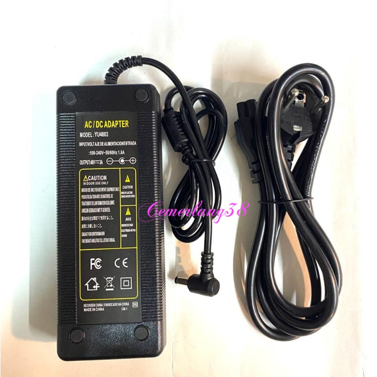 Jual Adaptor 48V 3A + kabel Power supply 48V 3A Adaptor DC 48 V 3 A ...