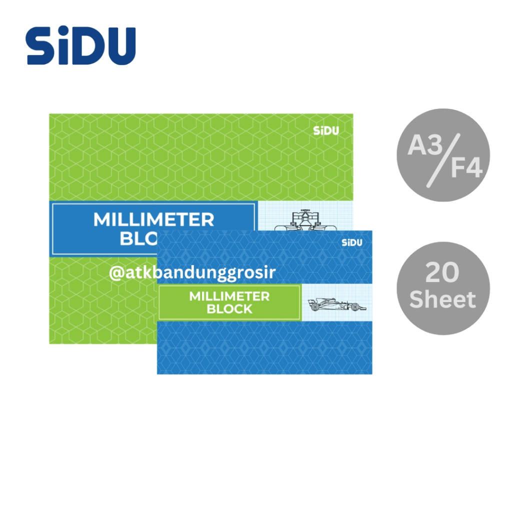 Jual Milimeter Block Sinar Dunia Ukuran A3 & F4 Folio isi 20 Lembar ...