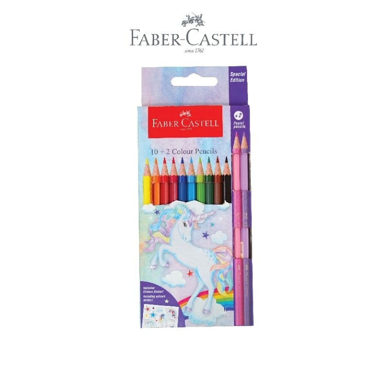 Jual Pensil Warna FABER CASTELL 12 Warna Unicorn Pastel Pencils ...