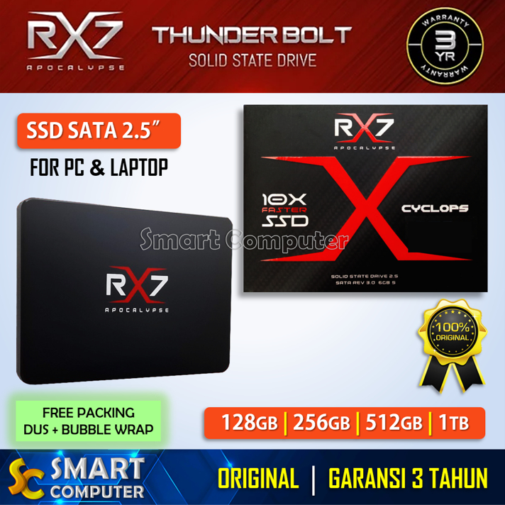 Jual SSD RX7 128GB / 256GB / 512GB / 1TB SOLID STATE DRIVE SATA 3 - 100 ...