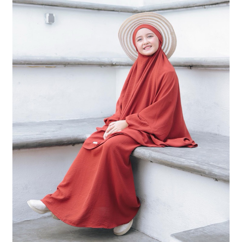 Jual Gamis Anak Perempuan Cringkel Airflow 1 sampai 11 tahun/KHAWLA SET ...