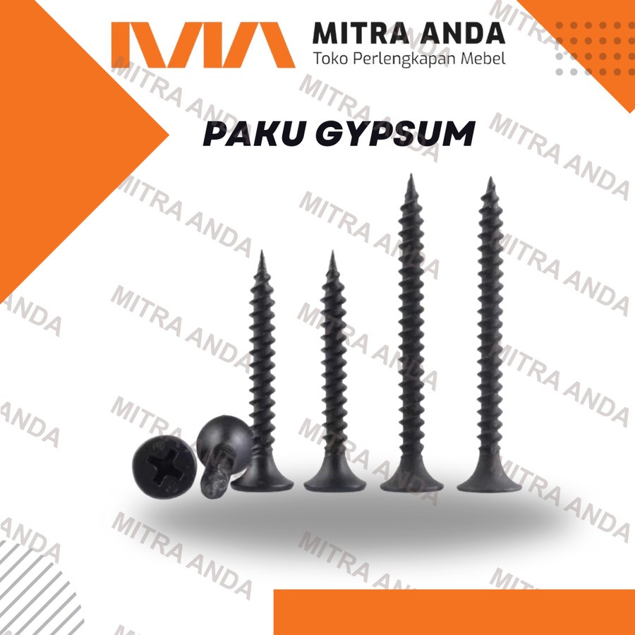 Jual SKRUP HITAM GYPSUM BAUT KEPALA DATAR FLAT PLUS | Shopee Indonesia