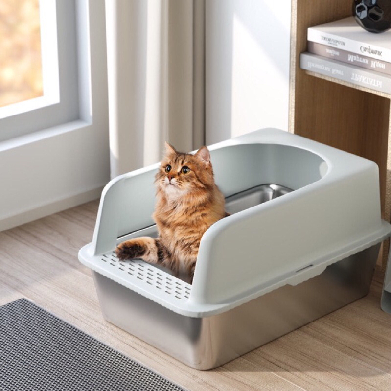 Jual READY Stainless Litter Box Aesthetic | Kotak Pasir Stainless ...