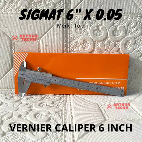 Jual TOKI Sigmat Analog 6" Inch X 0.05 Vernier Caliper Jangka Sorong Japan Quality | Shopee ...