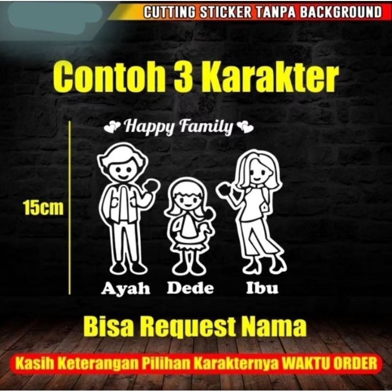 Jual Stiker happy family versi 3 | Shopee Indonesia