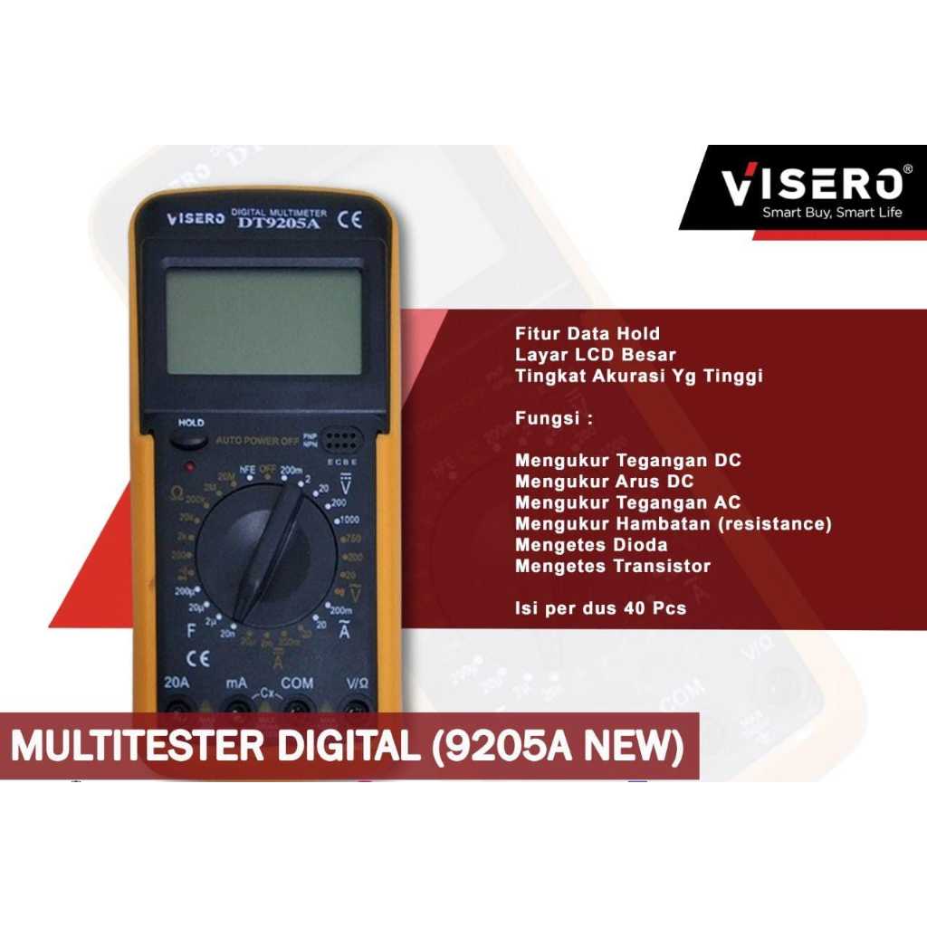 Jual Multitester Visero 9205A New Digital/Avo Meter/Avometer Besar ...