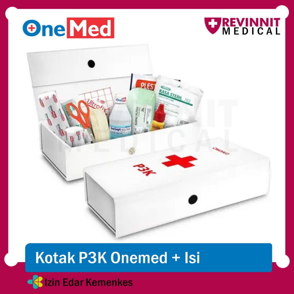 Jual Kotak P3K + Isi Onemed Komplit Isi 11 First Aid Kit Box | Shopee ...