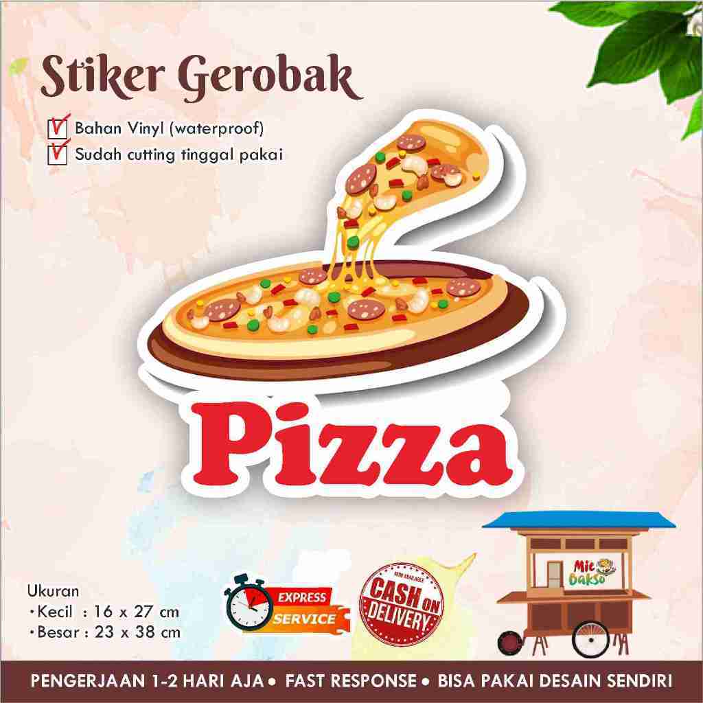 Jual STIKER KACA GEROBAK VINYL PIZZA / LABEL MAKANAN | Shopee Indonesia