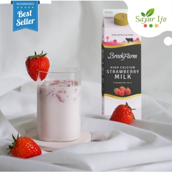 Jual BrookFarm Fresh Milk STRAWBERRY 946 ML / Pack Susu Rasa Buah ...